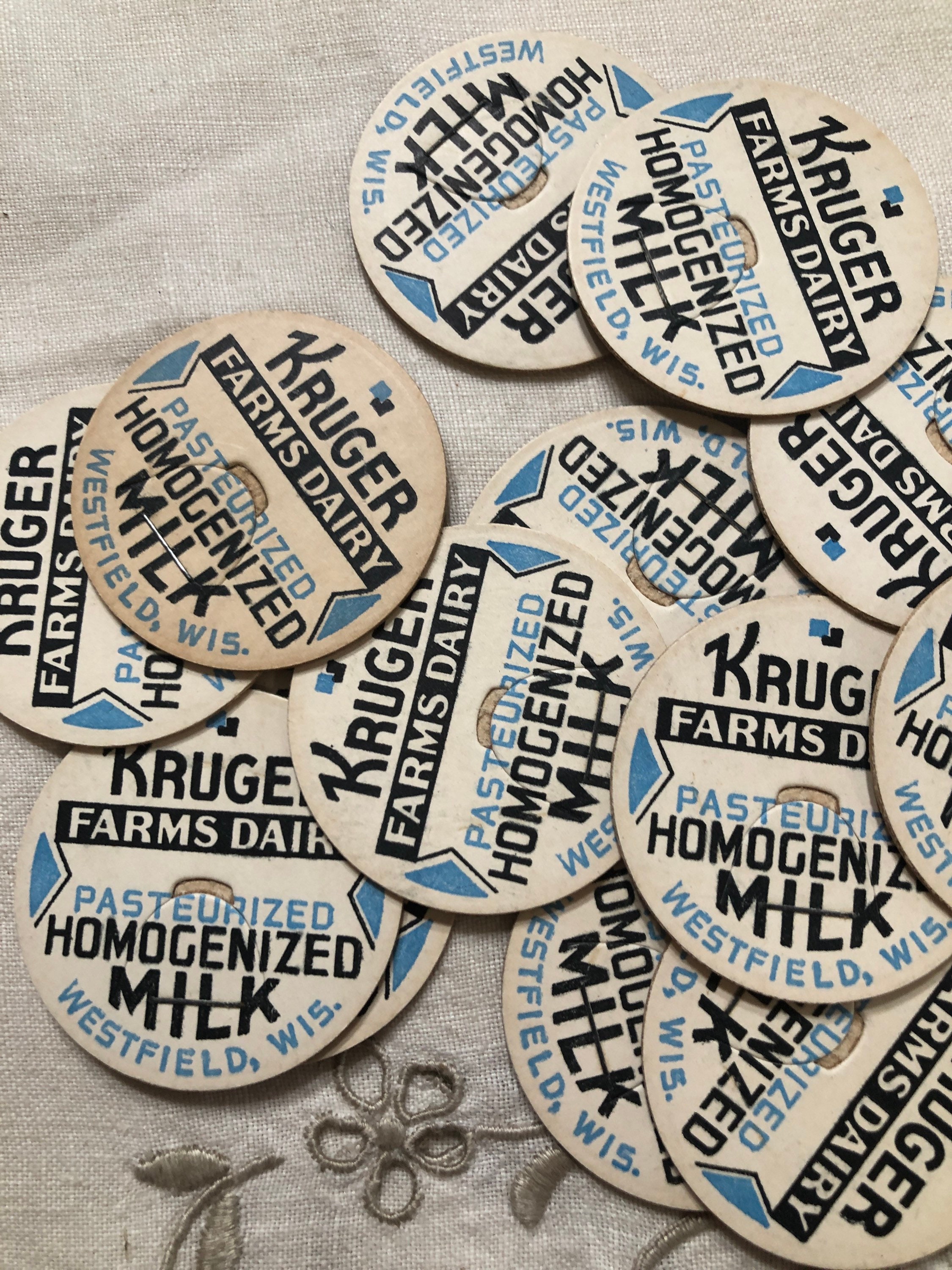 5 New, Old Stock Vintage Heavyweight Paper Milk Bottle Caps. - Etsy