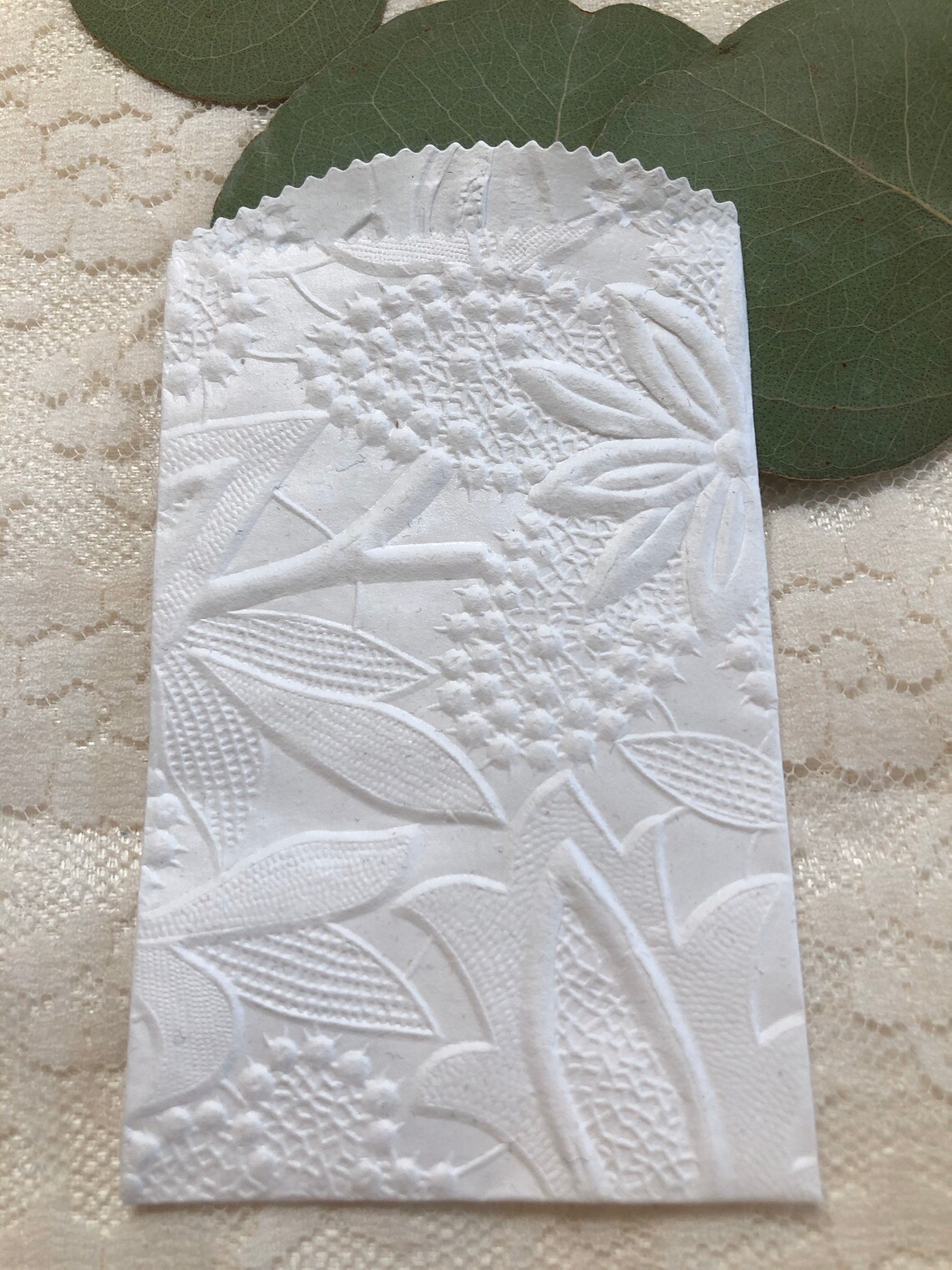 Embossed White Paper Junk Journal Pockets - Etsy