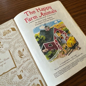 The Happy Farm Animals A Little Golden Book 1950 - Etsy