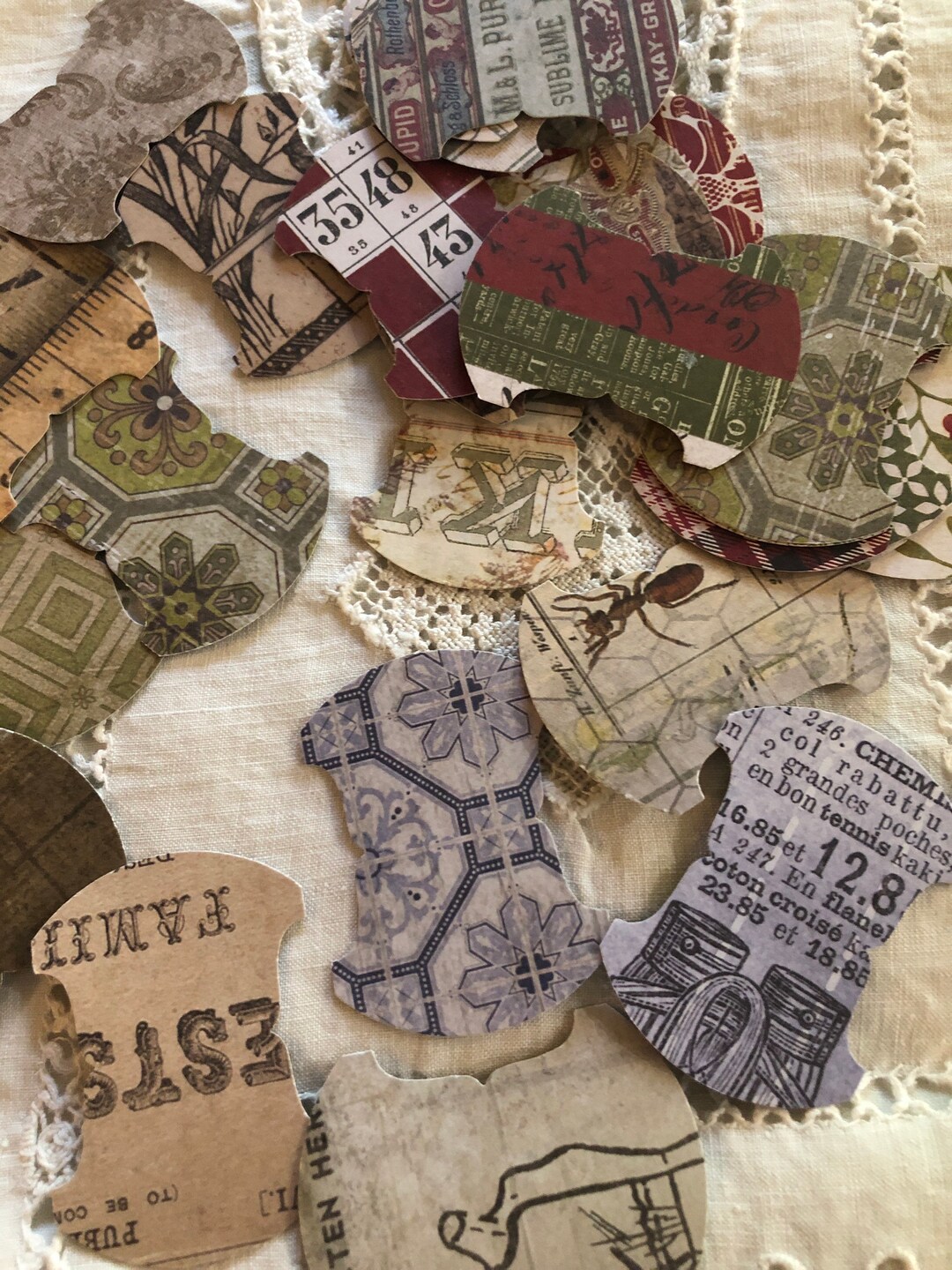 25 Tim Holtz Whale Tail Punched Tabs - Etsy