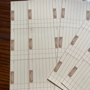 10 Weekly Time Record Cards for Your Junk Journal - Etsy