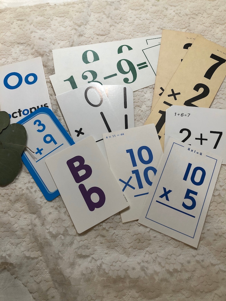 Vintage Flash Cards - Etsy