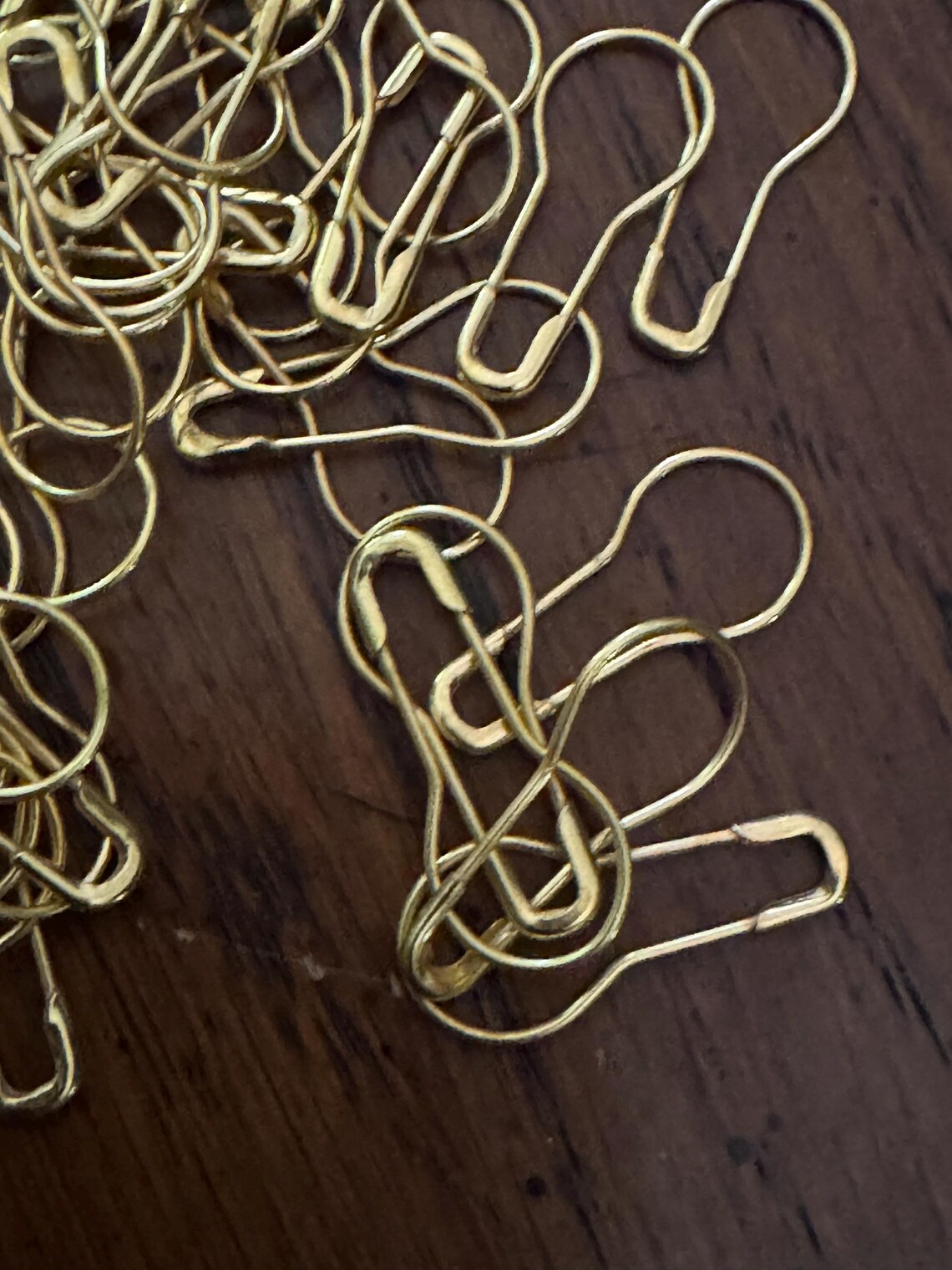25 Brass Colored Bulb Garment Pins- Pear Shaped - Etsy