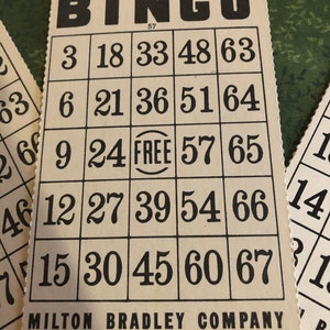 1960’s Vintage Bingo Cards - Etsy