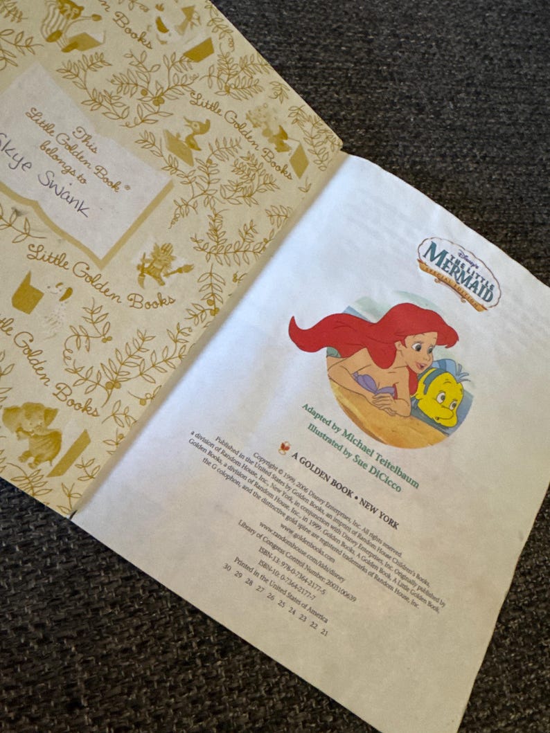 The Little Mermaid (little Golden Book) 2006 - Etsy