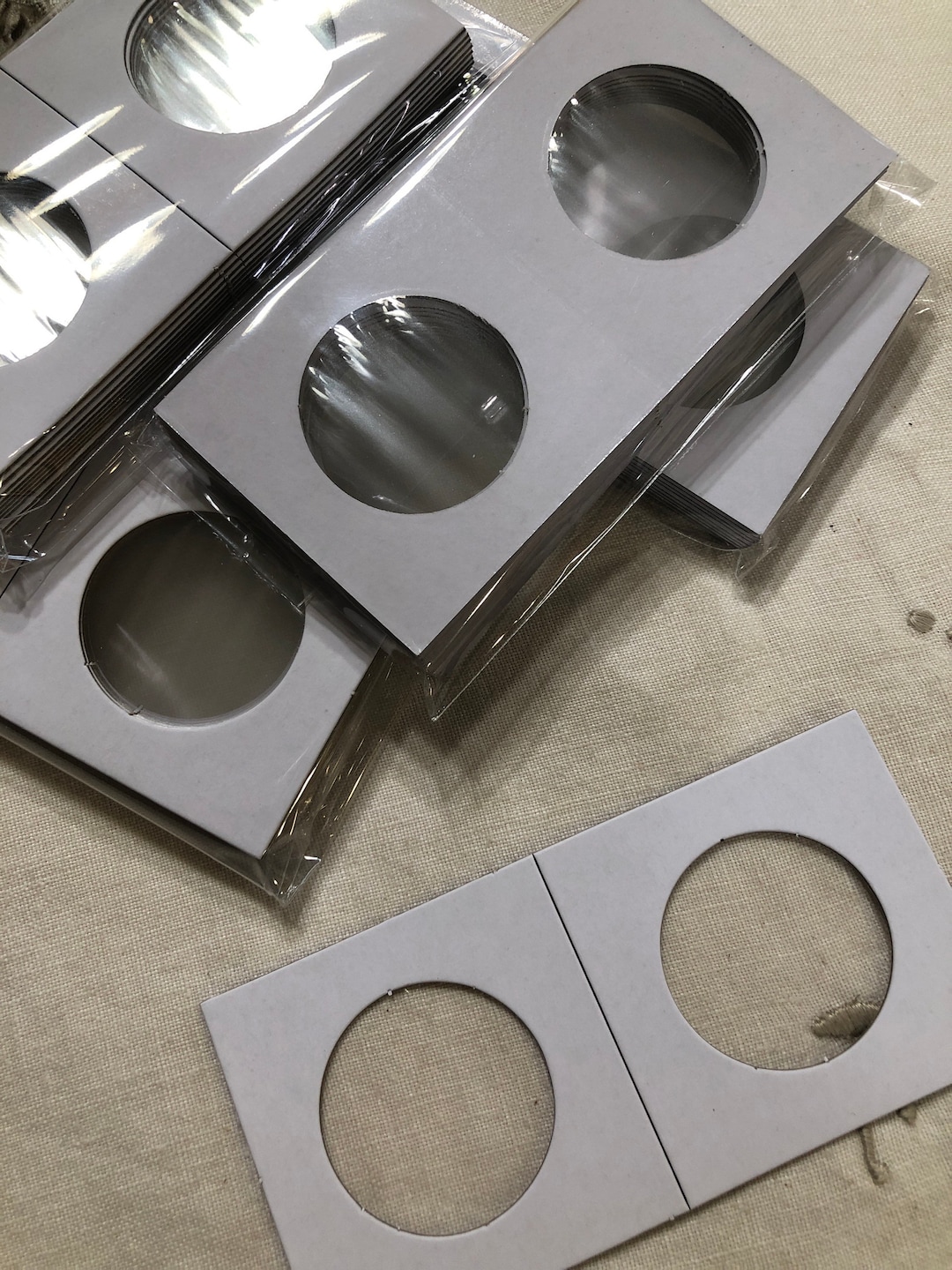 10 Cardboard Coin Flips With Mylar Window - Etsy