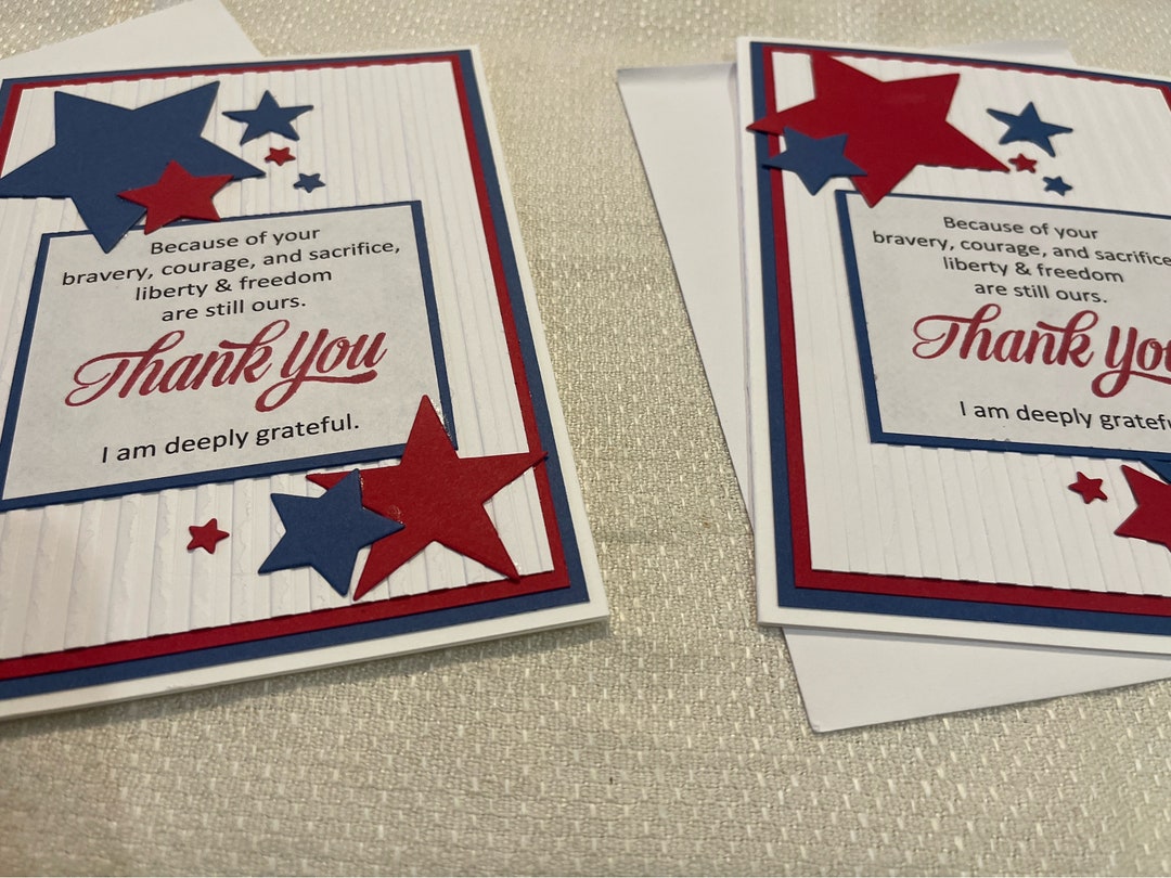 Military Thank You Card - Etsy