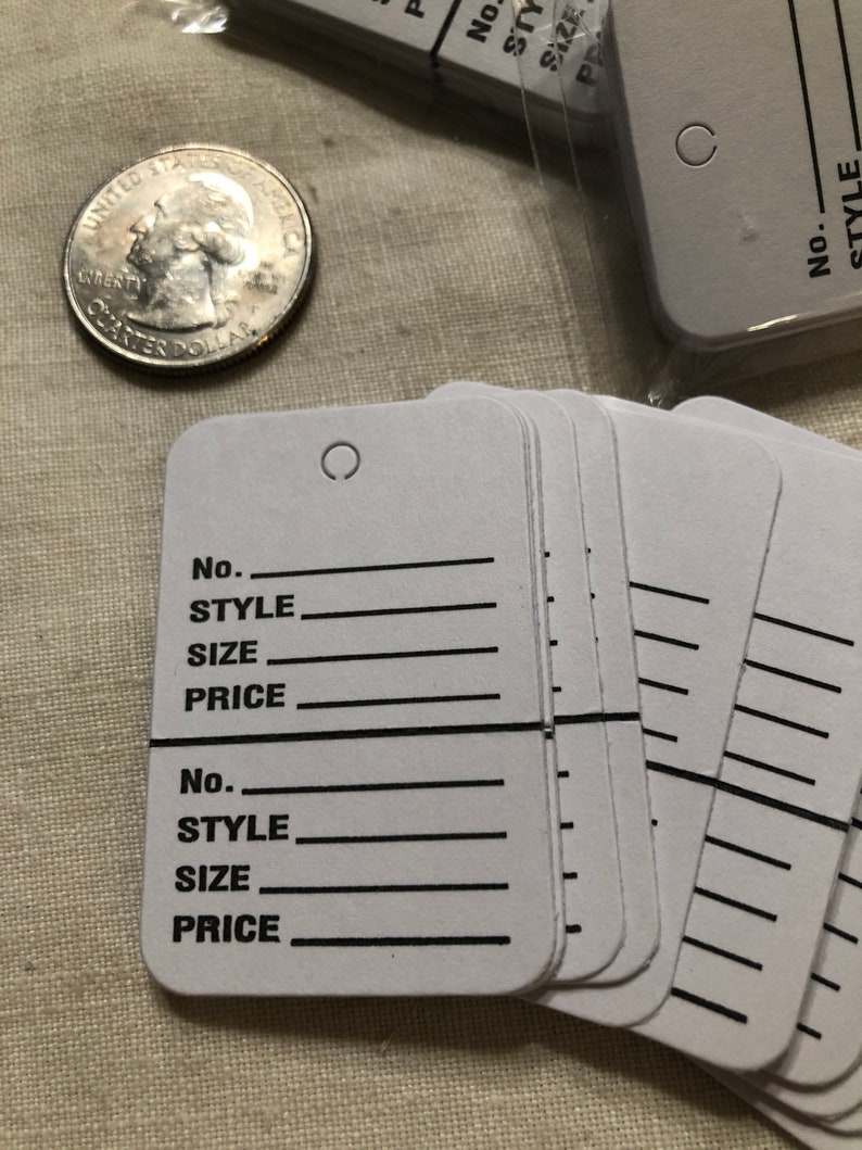 20 Small Garment Price Tags for Your Junk Journals - Etsy