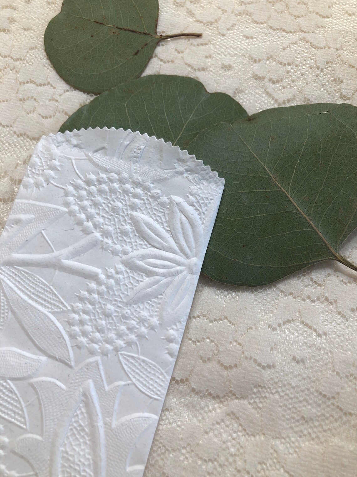 Embossed White Paper Junk Journal Pockets - Etsy