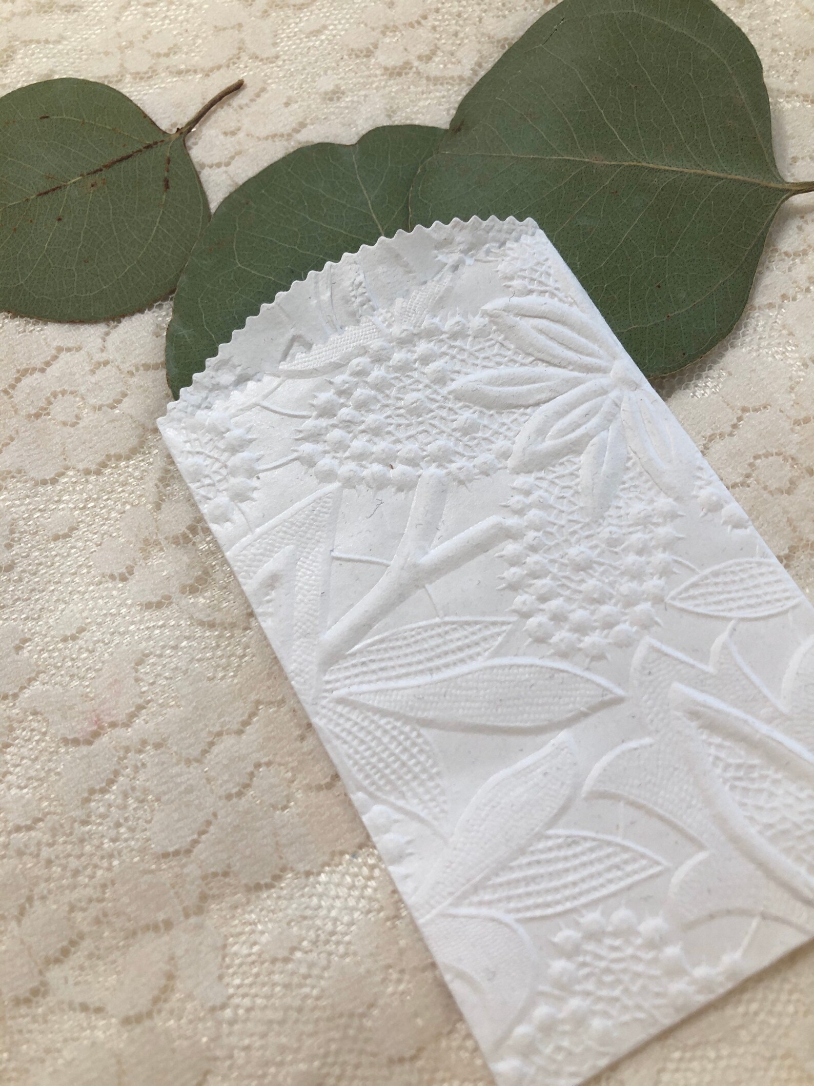 Embossed White Paper Junk Journal Pockets - Etsy