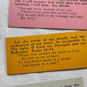 6 - 1940s Promise Box Scripture Cards - Etsy