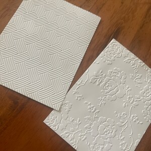 10 Beautiful White Embossed Papers - Etsy