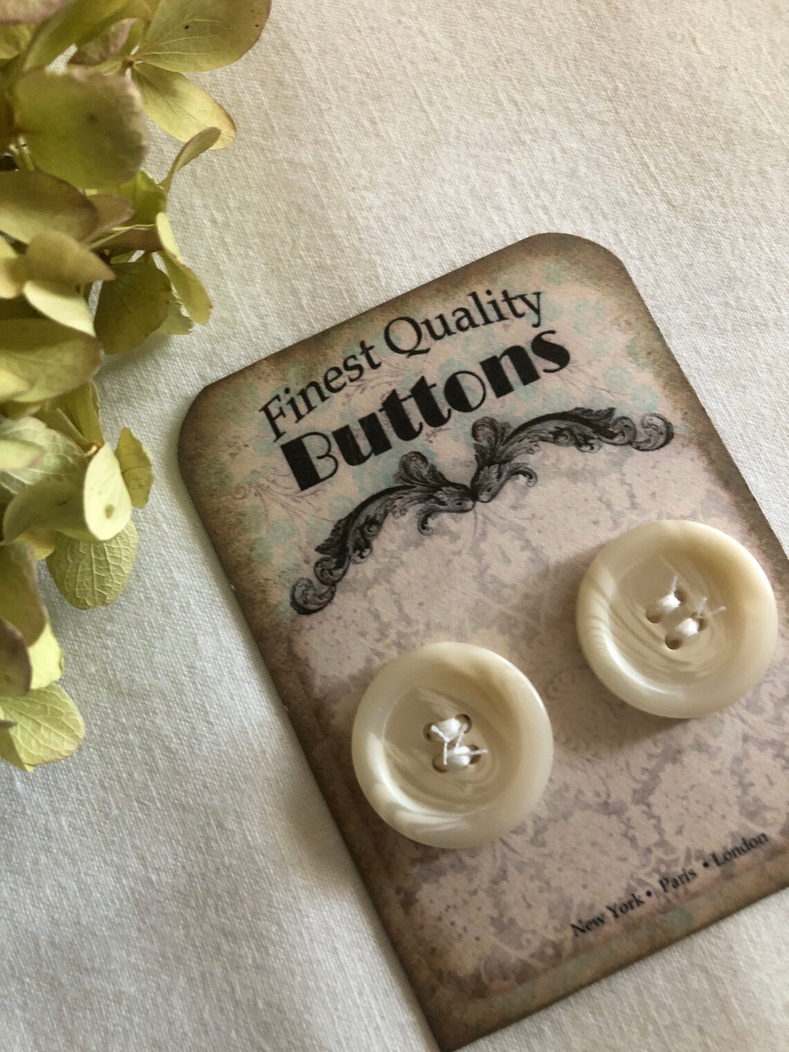 Vintage Style Printed Button Cards With Vintage Buttons. - Etsy