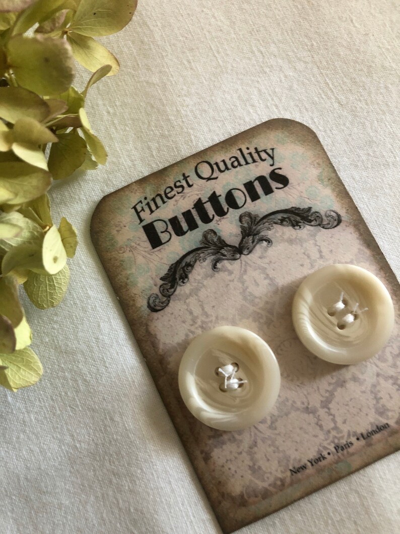 Vintage Style Printed Button Cards With Vintage Buttons. - Etsy