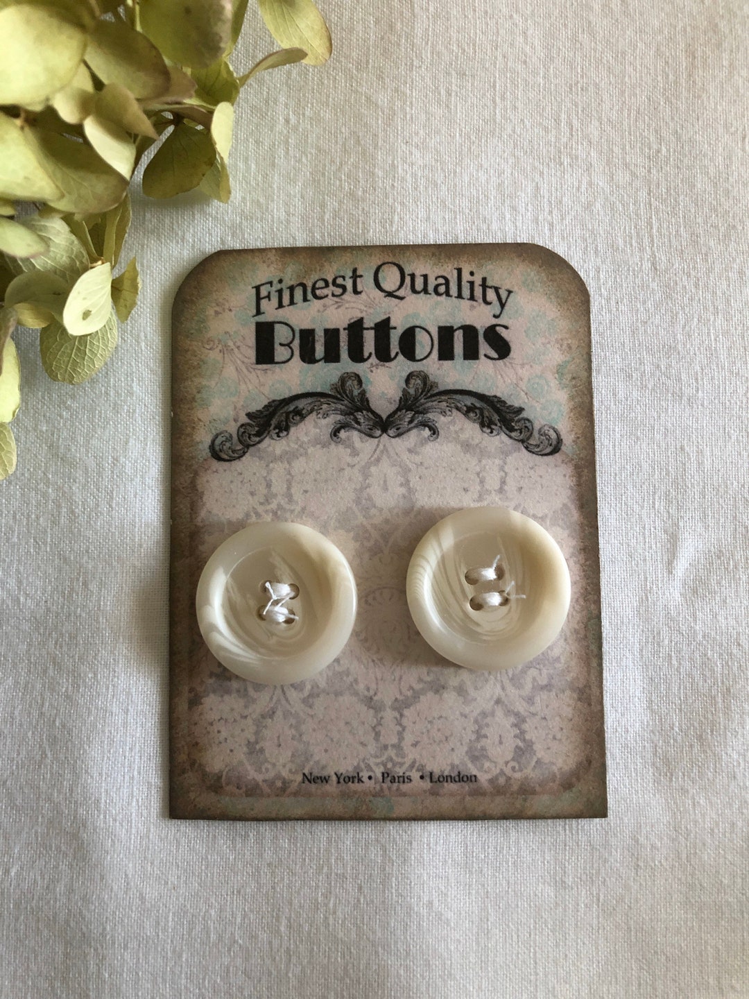 Vintage Style Printed Button Cards With Vintage Buttons. - Etsy