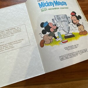 Mickey Mouse and the Best-neighbor Contest (A Little Golden Book) 1977 ...