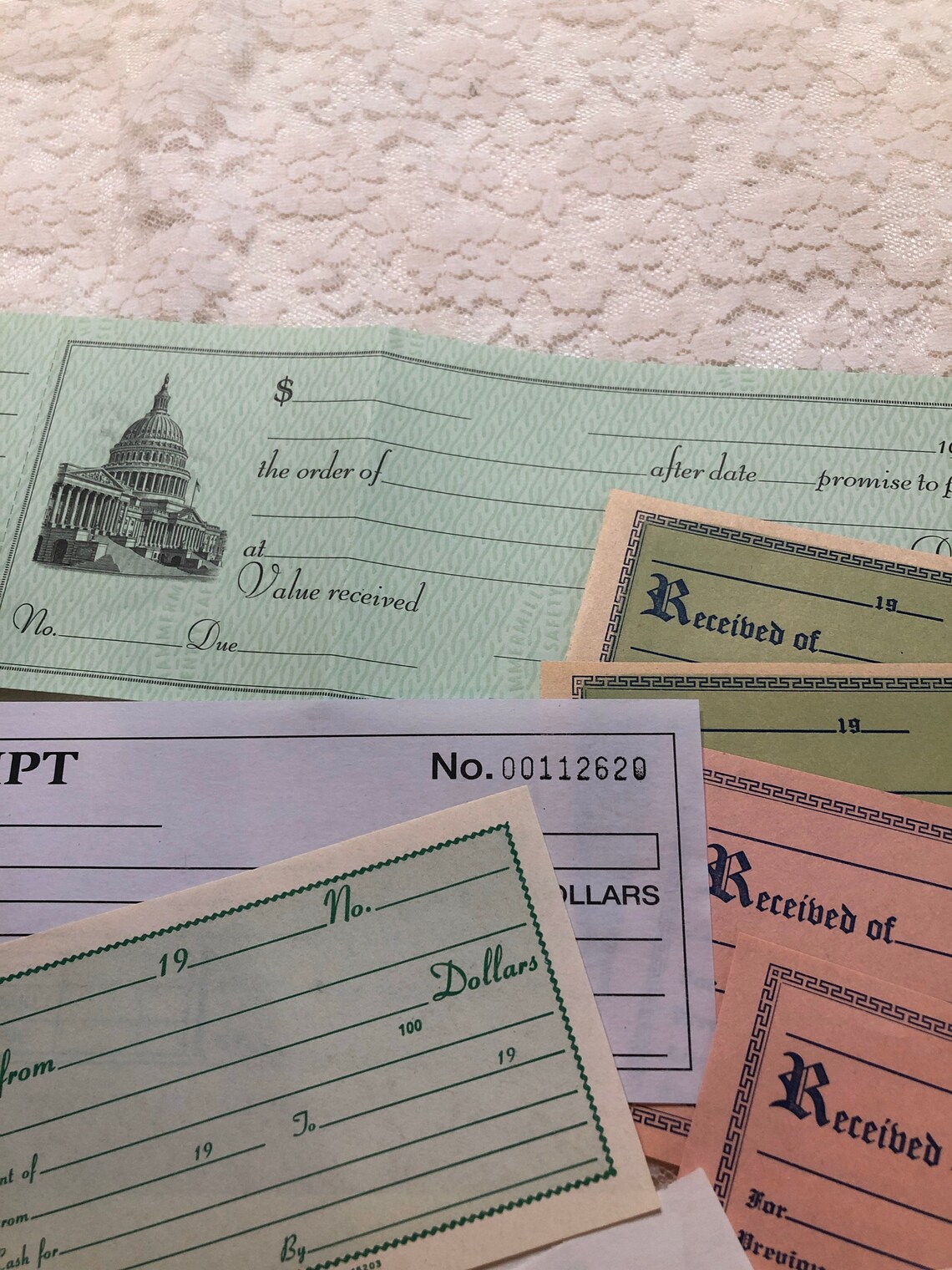 Vintage Receipts/bank Checks - Etsy