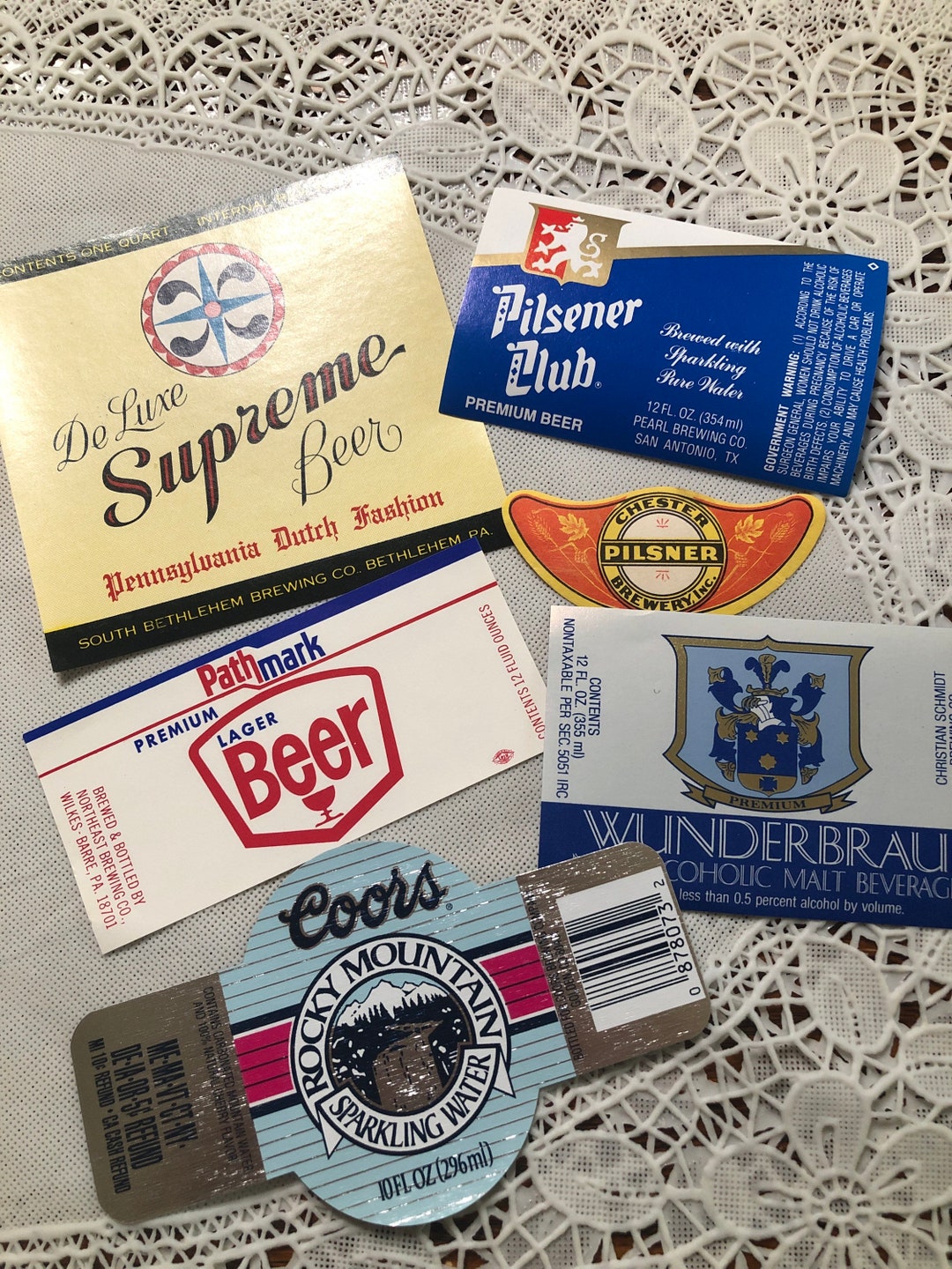 6 Beer/malt Beverage Labels. - Etsy
