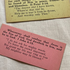 6 - 1940s Promise Box Scripture Cards - Etsy