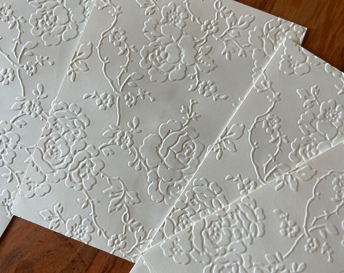 5 Beautiful Embossed Envelopes - Etsy