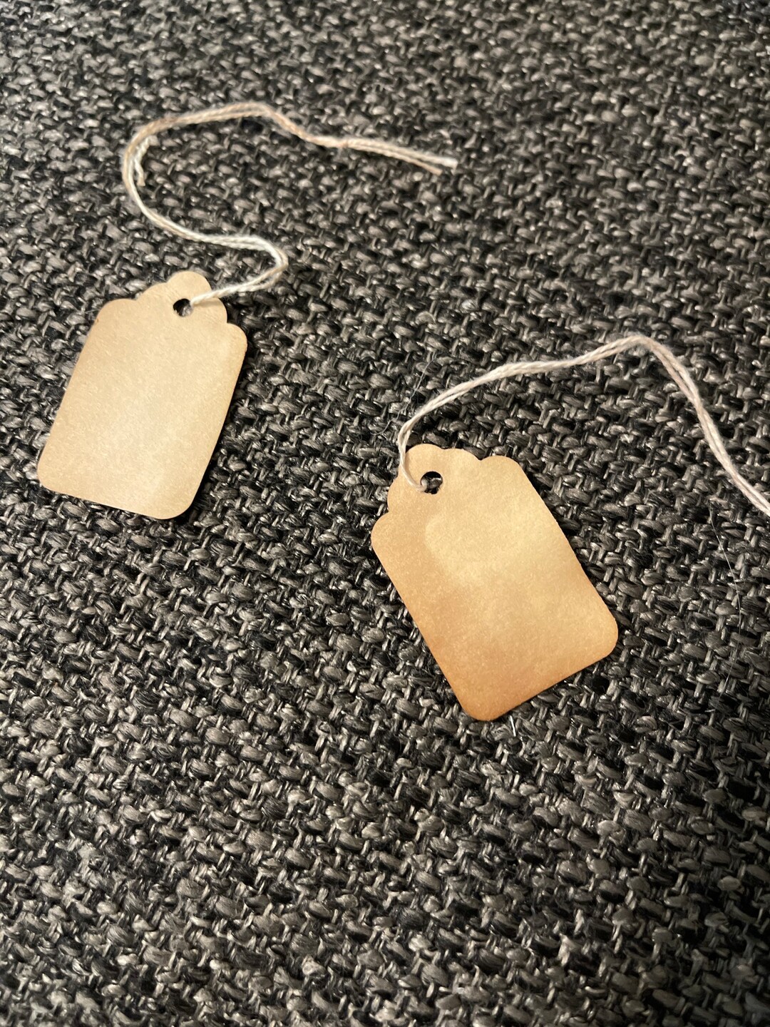 10 Coffee Stained String Tags - Etsy