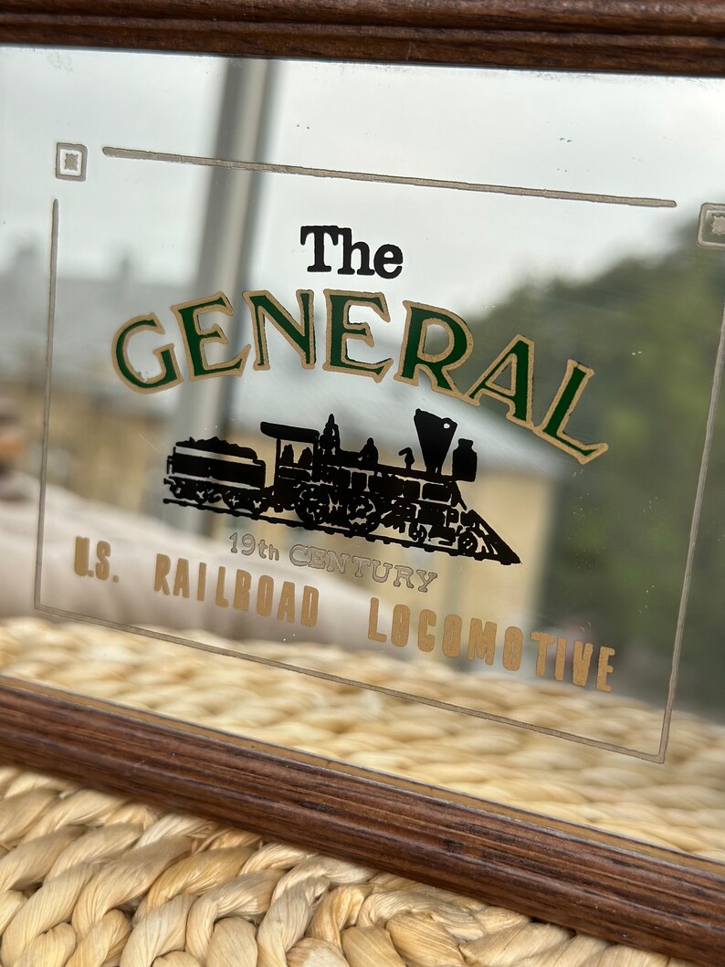 Vintage Wall Decor / 70s Wall Mirror / Train Railroad Mirror / Entryway ...