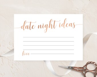 Printable Date Night Cards Printable Bridal Shower Game Date