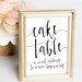Cake Table Sign Wedding Cake Table Decor Cake for Weddings - Etsy