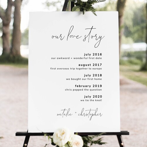 Printable Our Stories Our Love Story Sign Couple Story | Etsy