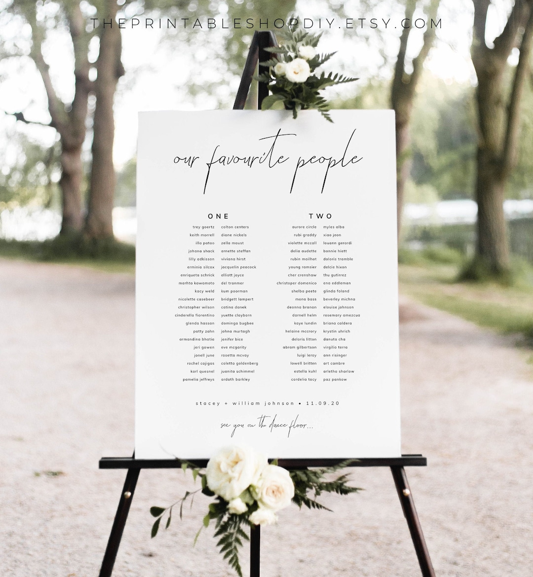 Wedding Seating Chart Long Tables, Our Favourite People, Banquet Table ...