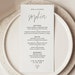 Wedding Menu With Place Name, Printable Menu Name, Boho Menu Card ...