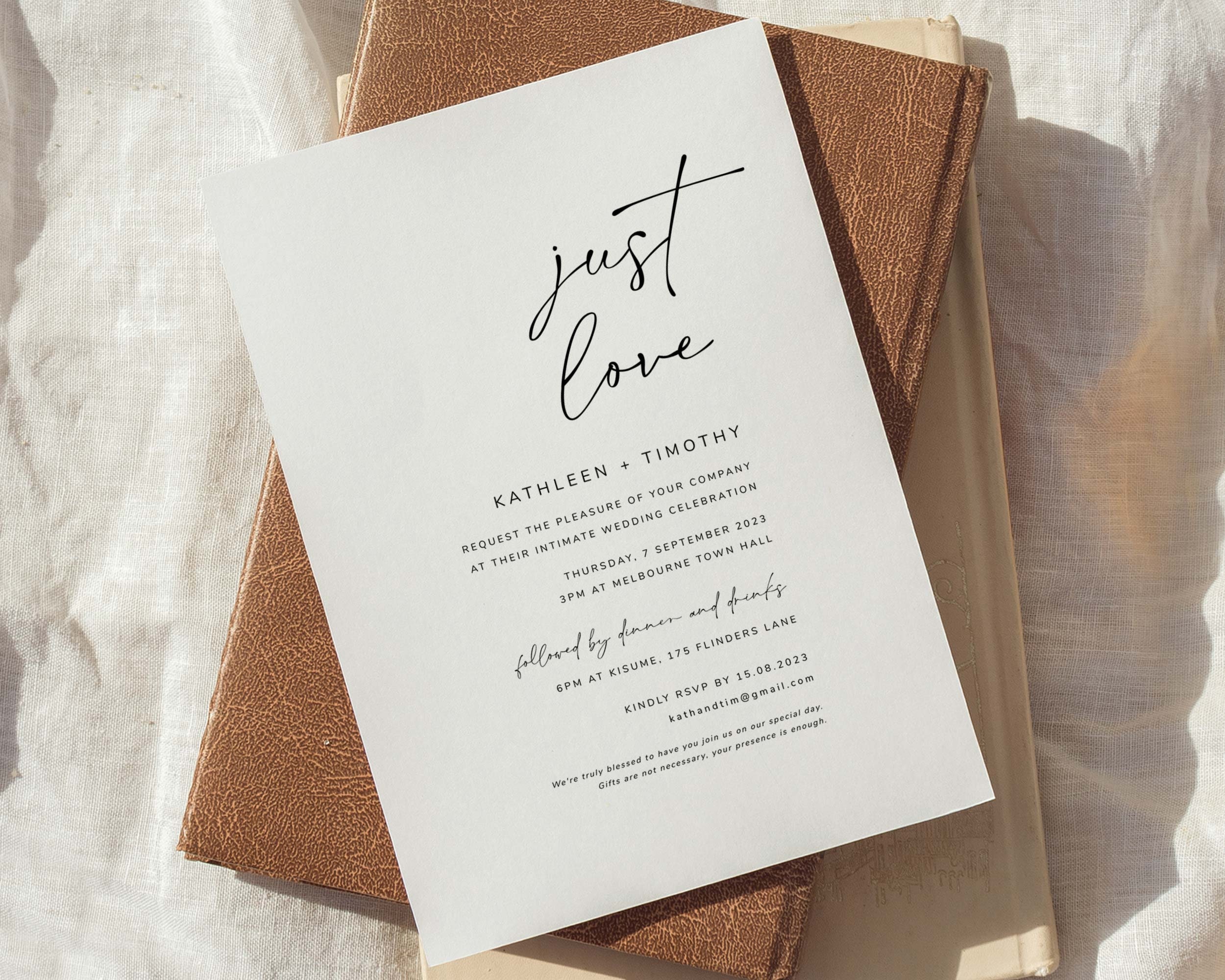 Simple Wedding Invitations Templates