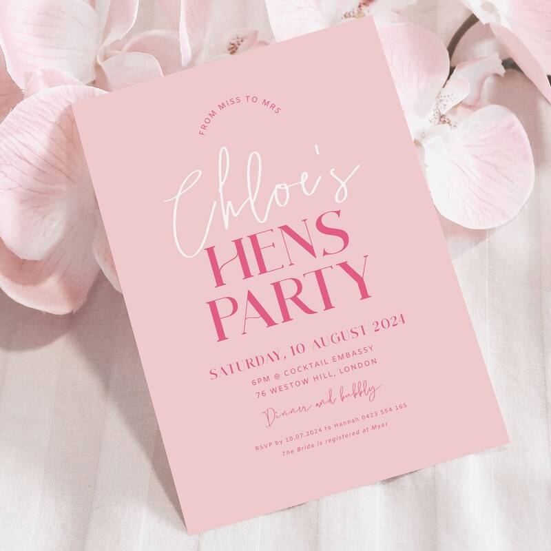 Hen Party Invite - Etsy