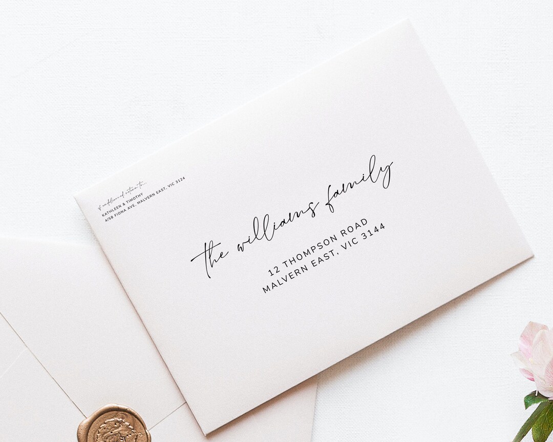 Wedding Envelope Address Template, Boho Wedding Invitation Envelopes ...