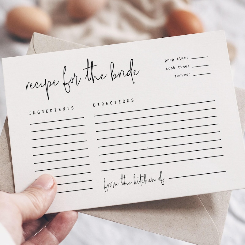 Recipe for the Bride - Etsy