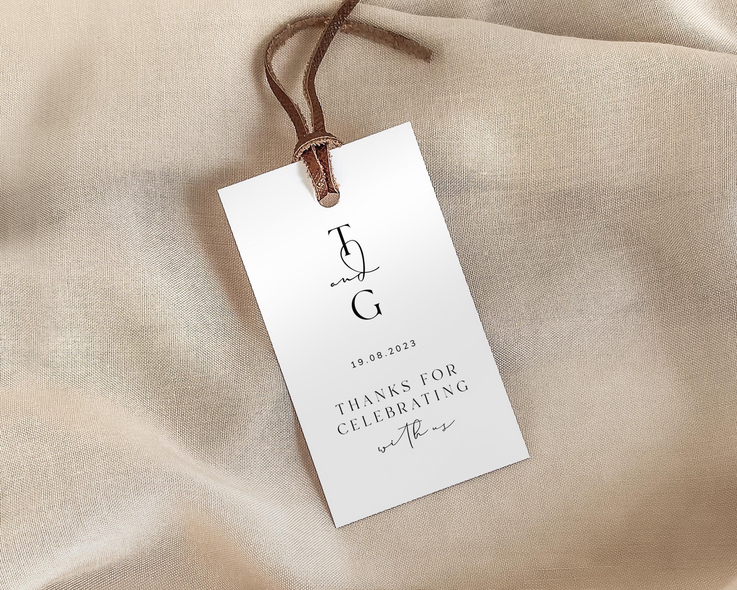 Printable Wedding Tags Template, Name Tags for Wedding Guests, Modern ...