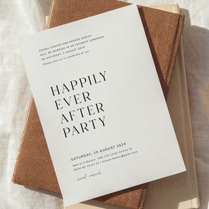 Intimate Wedding Invitation Set, Elopement After Party, Nothing Fancy ...