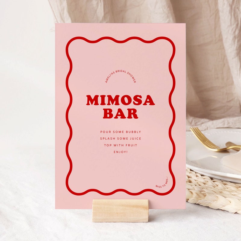 Mimosa Bar Menu - Etsy