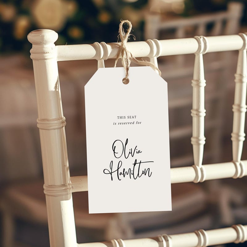 Place Cards for Chairs - Etsy UK
