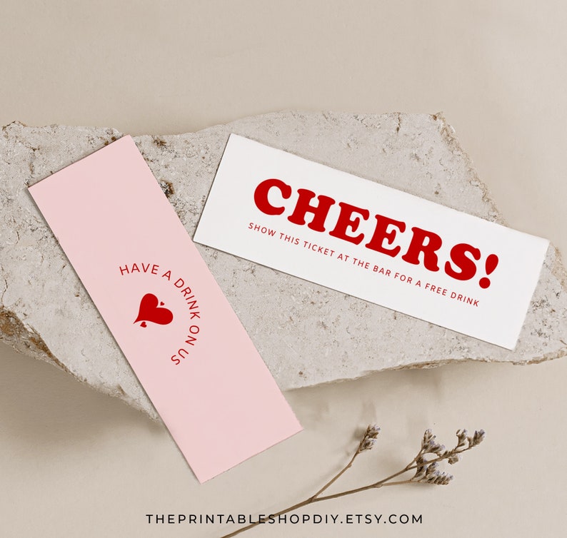 Printable Free Drink Tickets Wedding Bar Token Wedding - Etsy
