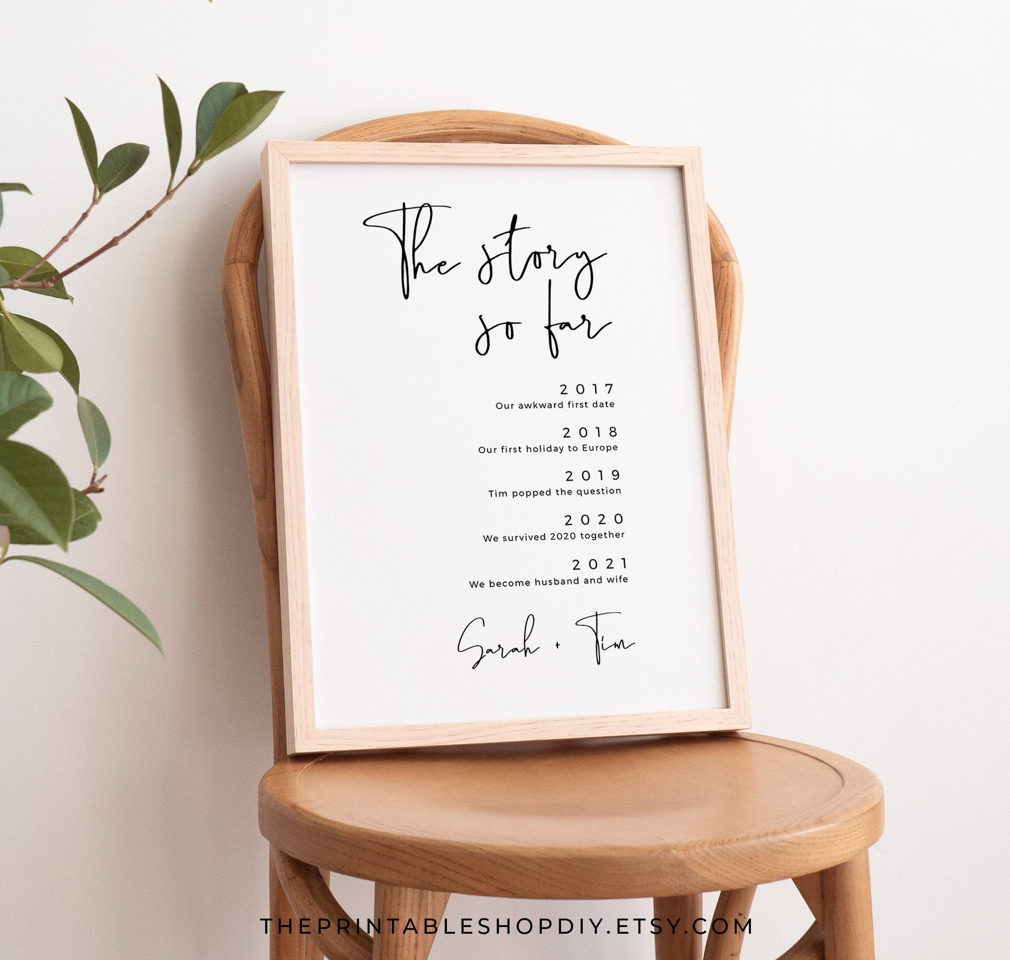 Our Story Wedding Sign the Story of Us Our Love Story Sign - Etsy