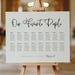 Classic Seating Chart Template, Printable Banquet Table Plan Editable ...