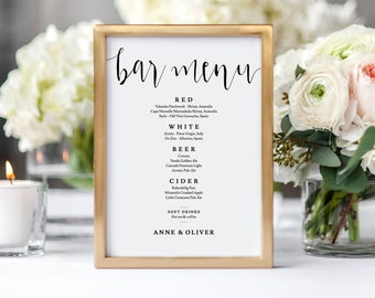 4x6 Menu Printable | Etsy