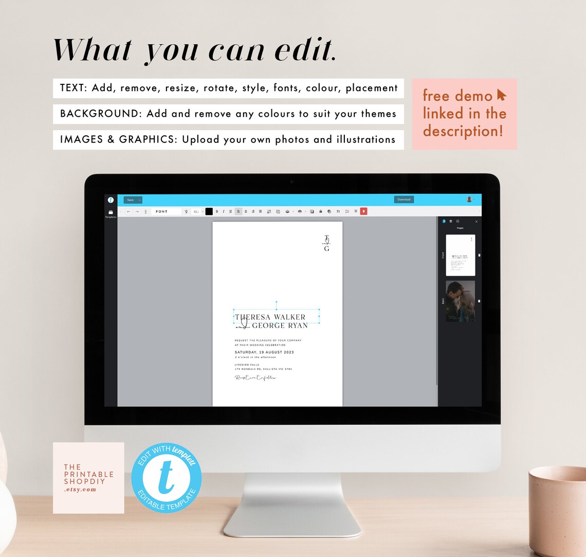 Intimate Wedding Invitation Template Nothing Fancy Just Love - Etsy