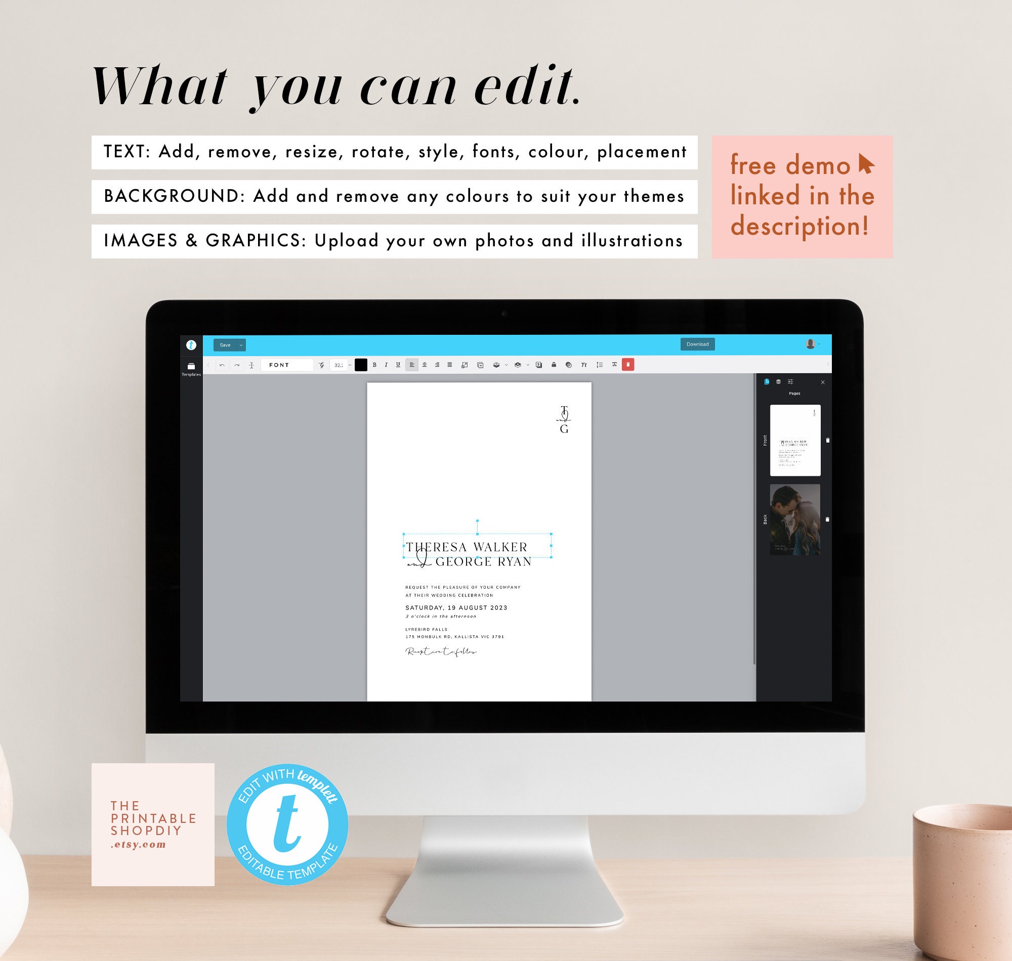 Intimate Wedding Invitation Template Nothing Fancy Just Love - Etsy