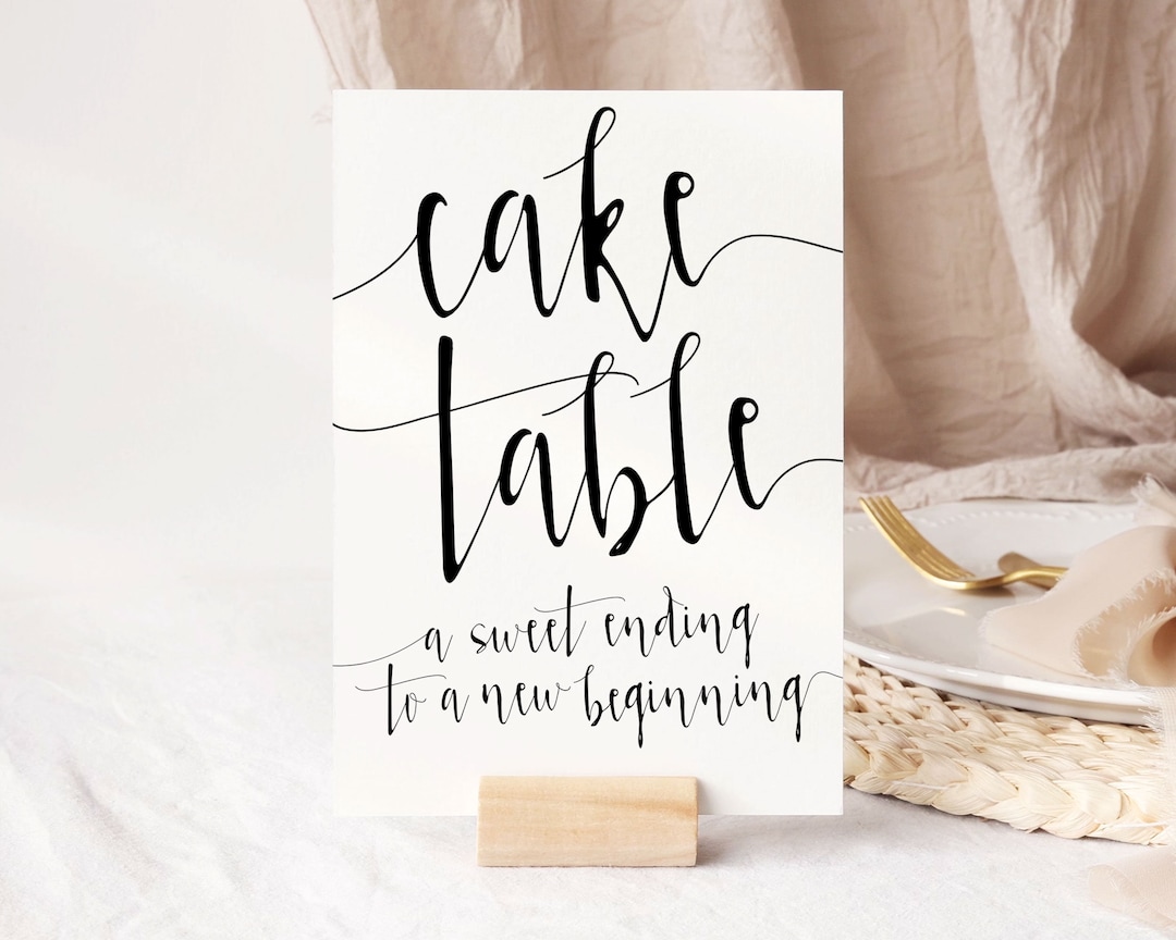 Cake Table Sign, Wedding Cake Table Decor, Cake for Weddings, Cake ...