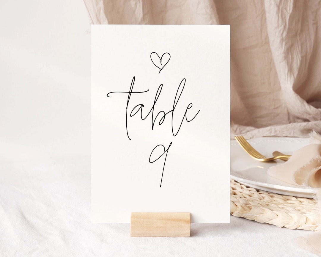 Boho Table Numbers, Numbers for Tables, Wedding Table Numbers Black and ...