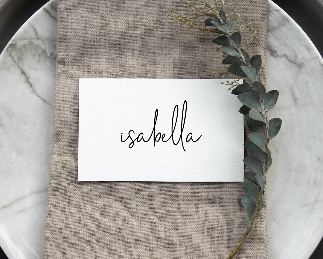 Wedding Place Cards Template, Printable Name Cards, Place Setting Name ...