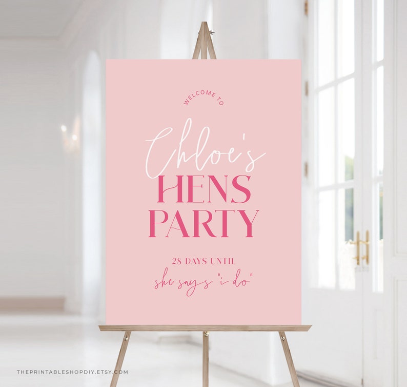 Hens Party Welcome Sign Template Download Printable Hens - Etsy