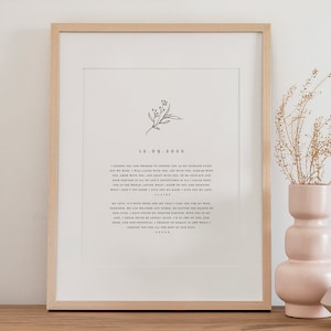 Wedding Vows Anniversary Gift Ideas, Printable Wedding Vows Poster ...